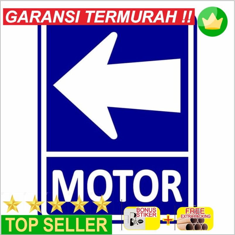 Jual Grosir Rambu Petunjuk Parkir Motor Arah Kiri 45cm x 60cm Plat ...