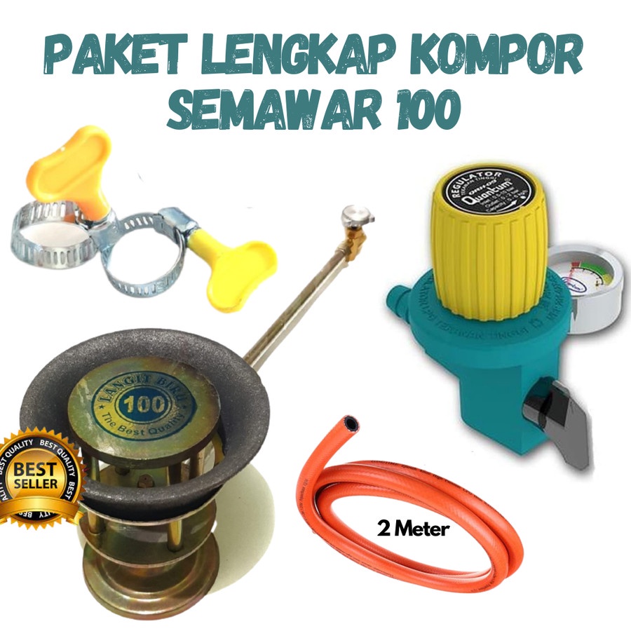 Jual KOMPOR SEMAWAR 100 PAKET LENGKAP SELANG REGULATOR TEKANAN TINGGI 1 ...