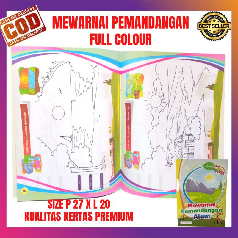 Jual [FULL COLOUR] BUKU MEWARNAI GAMBAR ANAK PAUD TK/BUKU EDUKASI ...