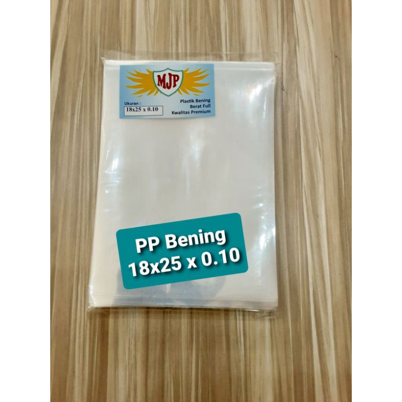Jual Plastik PP Bening MJP Tebal 010 Uk.18x25 | Shopee Indonesia