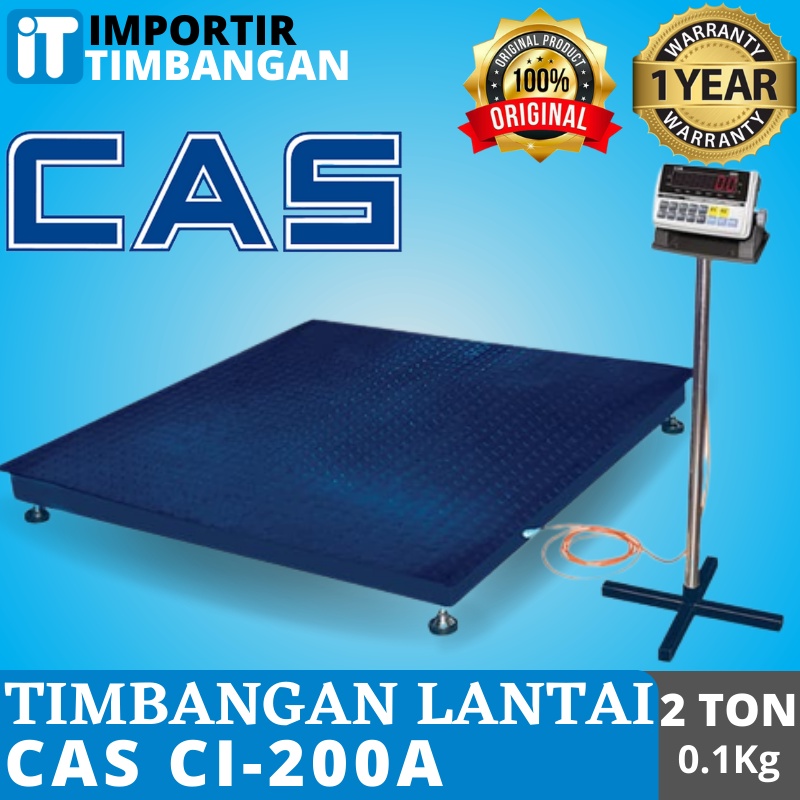 Jual Floor scale CAS CI-200A 1,2m x 1,2m 2 ton +Sertifikat Timbangan Hewan | Shopee Indonesia