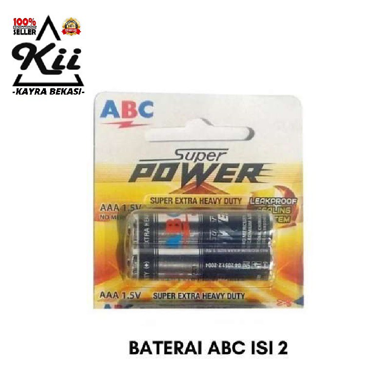 Jual Baterai ABC Super Power AAA 2pcs - Baterai ABC A3 - Baterai Remote ...