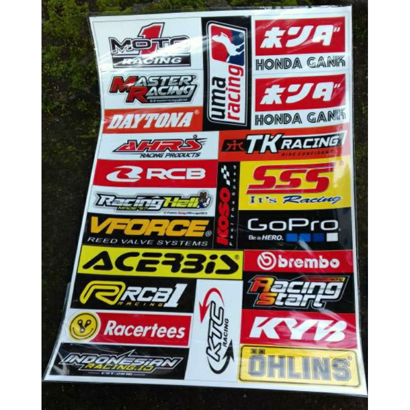 Jual sticker pack honda GANK/ RACERTESS/ SSS/ sticker motor/stiker ...