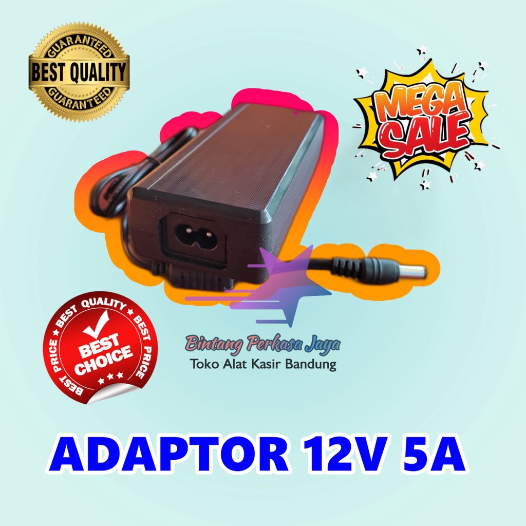 Jual ADAPTOR 12V 5A murah 12 volt 5 Ampere AC / DC ADAPTER Power Supply ...