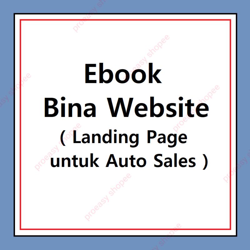 Jual Cara Bina Website Landing Page untuk Auto Sales | Shopee Indonesia