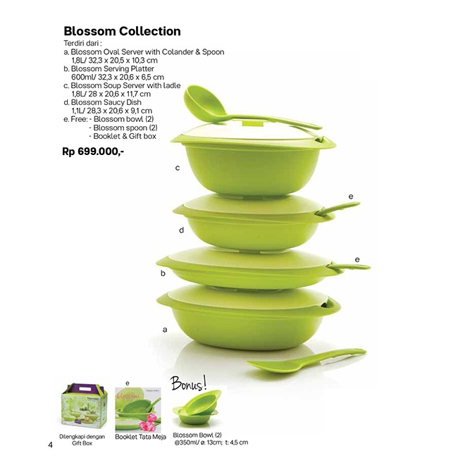 Jual tupperware blossom collection - wadah penyajian makanan lauk meja ...