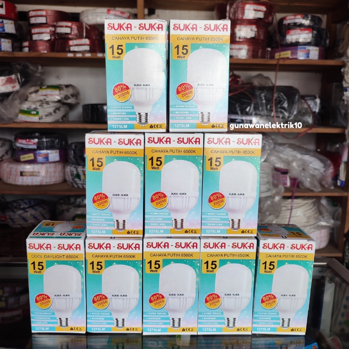 Jual PAKET 10 PCS LAMPU LED SUKA - SUKA 15 WATT, LED SUKA-SUKA 15 WATT | Shopee Indonesia