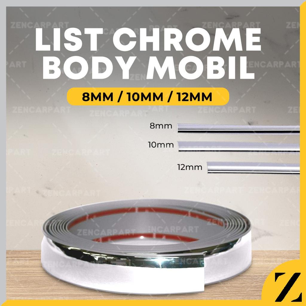 Jual List chrome moulding strip silver jendela bumper lis pintu mobil ...
