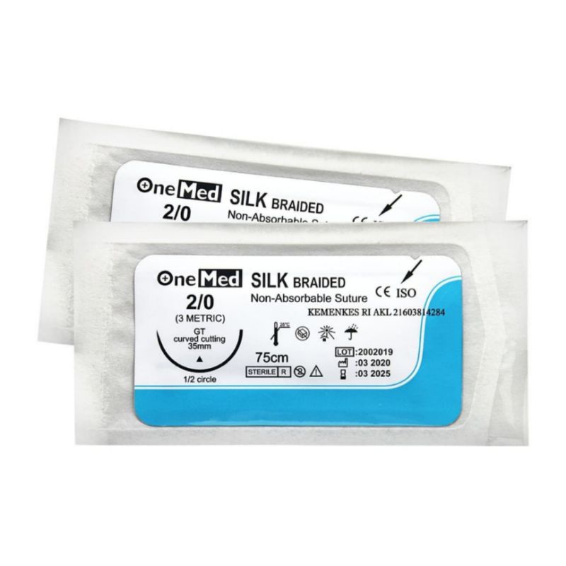 Jual Benang silk suture hecting curved | Shopee Indonesia