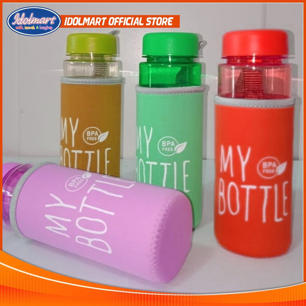 Jual IDOLMART My Bottle warna Botol Minum 450Ml Surabaya | Shopee Indonesia