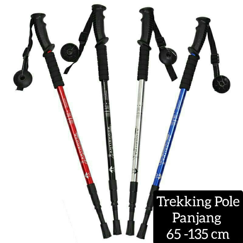 Jual Tongkat Pendaki - Trekking Pole Anti Shock Lurus 135 cm tongkat ...