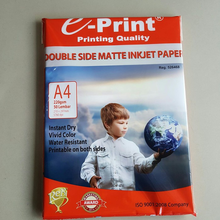Jual E-PRINT Double Side Matte Inkjet Paper A4 5760 dpi | Shopee Indonesia
