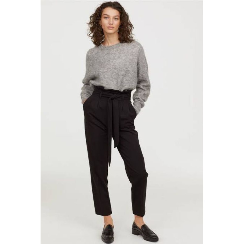 Black paper bag pants store