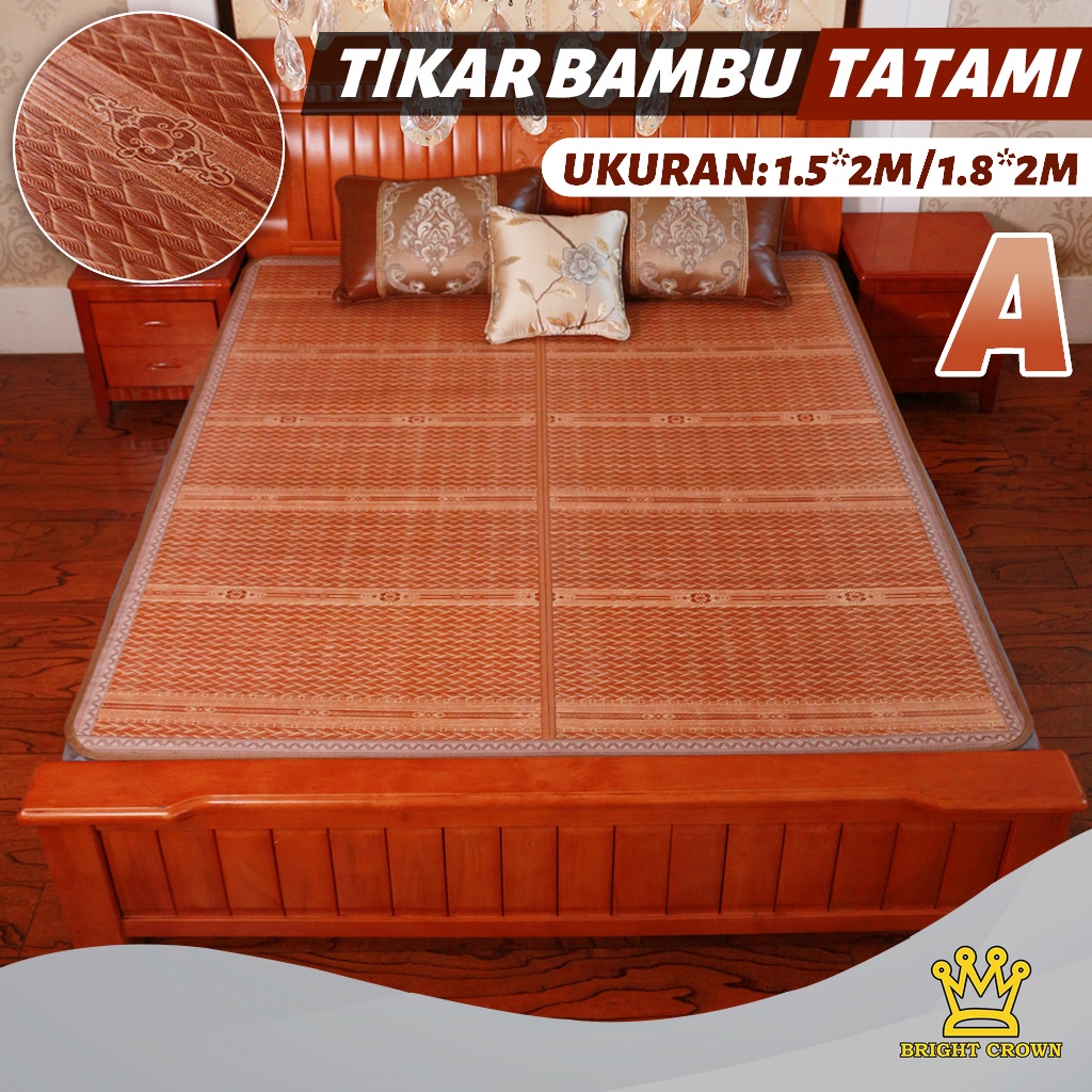 Jual Bright Crown FREE BAG Tikar Bambu Tatami / TIkar Lipat Bambu ...