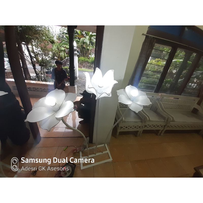 Jual Kap Lampu Bunga kain Dekorasi (satu set) | Shopee Indonesia