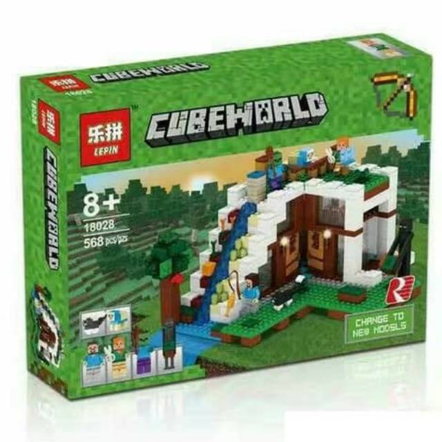 Jual Mainan Bricks Minecraft The Waterfall Base 568pcs | Shopee Indonesia