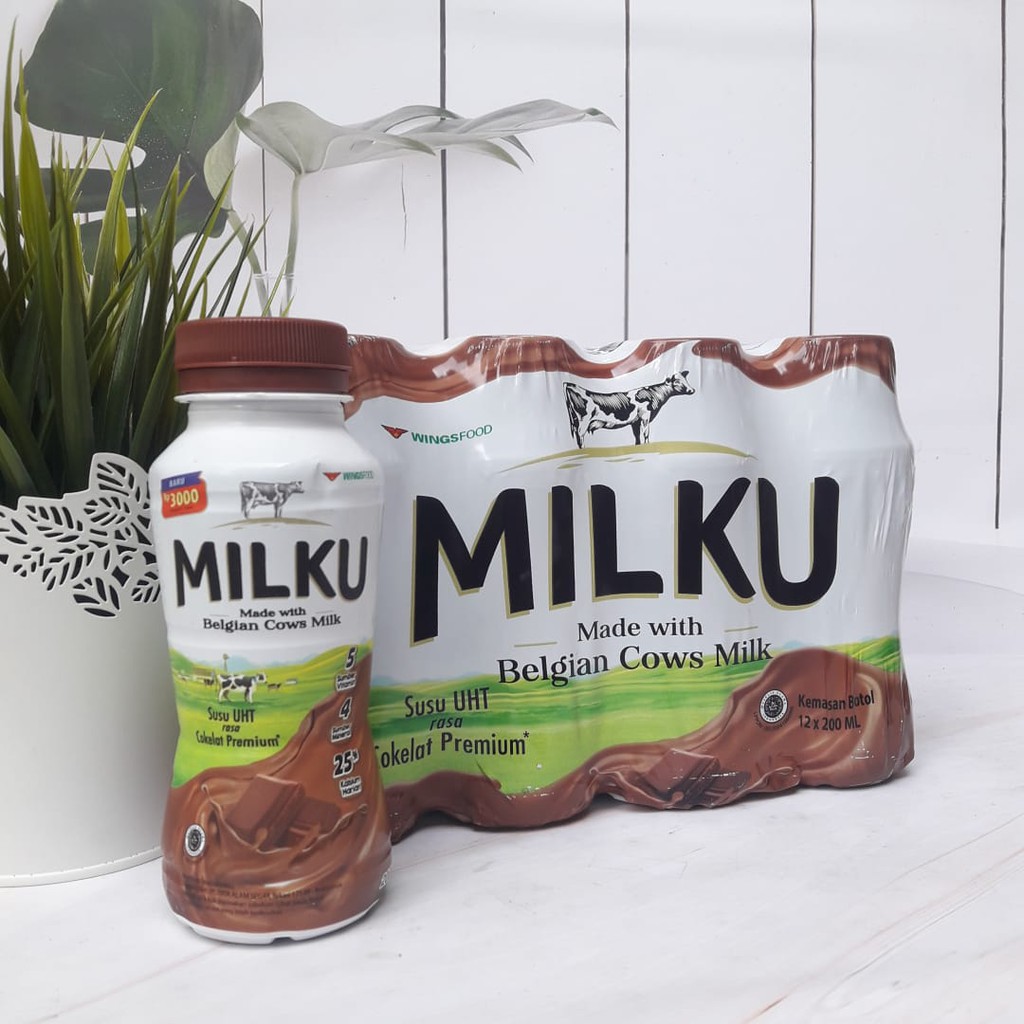 Jual Milku Susu UHT Premium 200 ml Kartonan, 12 botol | Shopee Indonesia