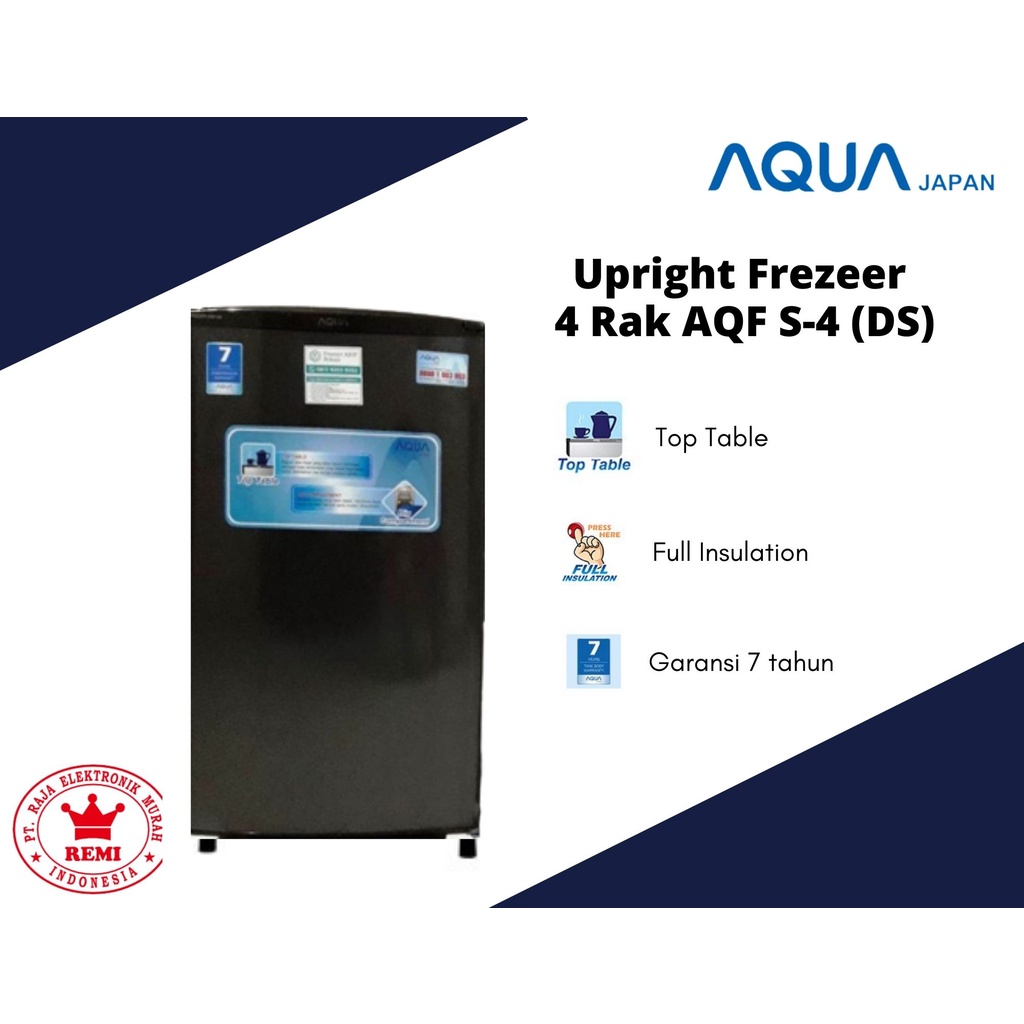 Jual Upright Freezer AQUA AQF-S4-DS Alat Pembeku Es Batu 4 Rak | Shopee ...