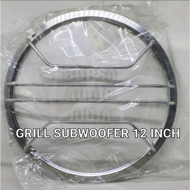 Jual Grill Subwoofer 10 inch 12 Inch tutup Subwoofer stainless ring ...