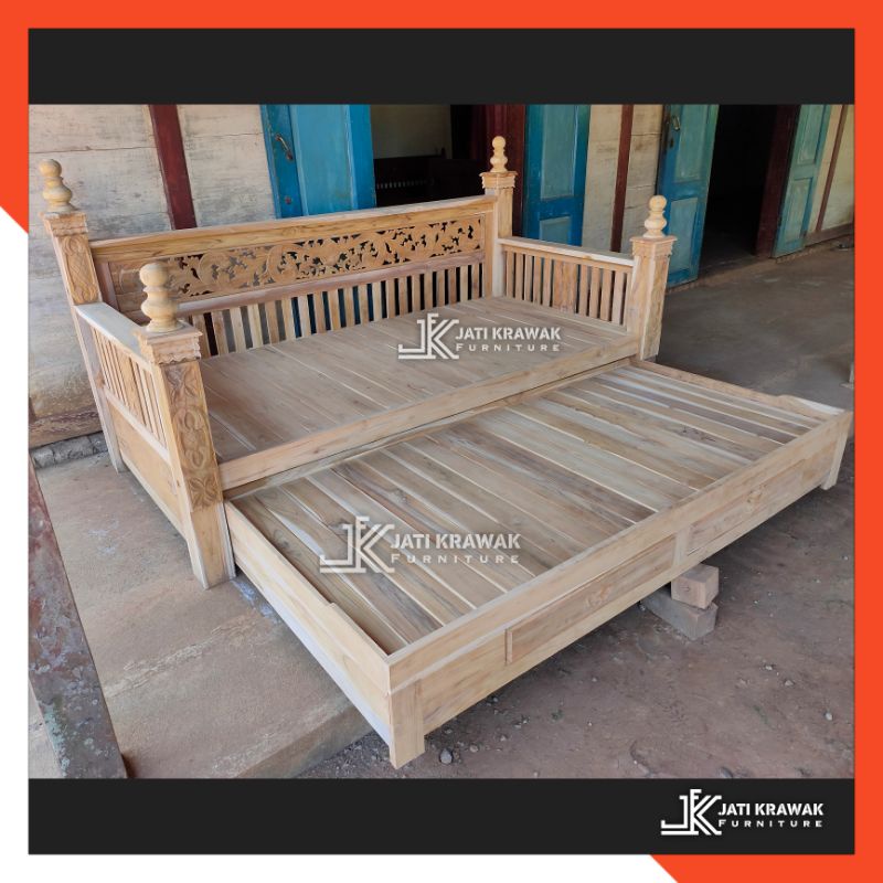 Jual Bale Bale Rahwana Double Bed Kayu Jati | Bale Bale Rahwana Dobel ...