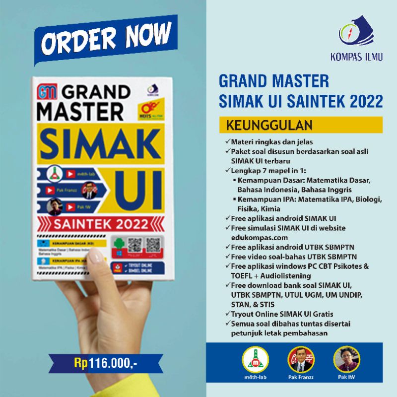 Jual GRAND MASTER SIMAK UI SAINTEK 2022 | Shopee Indonesia