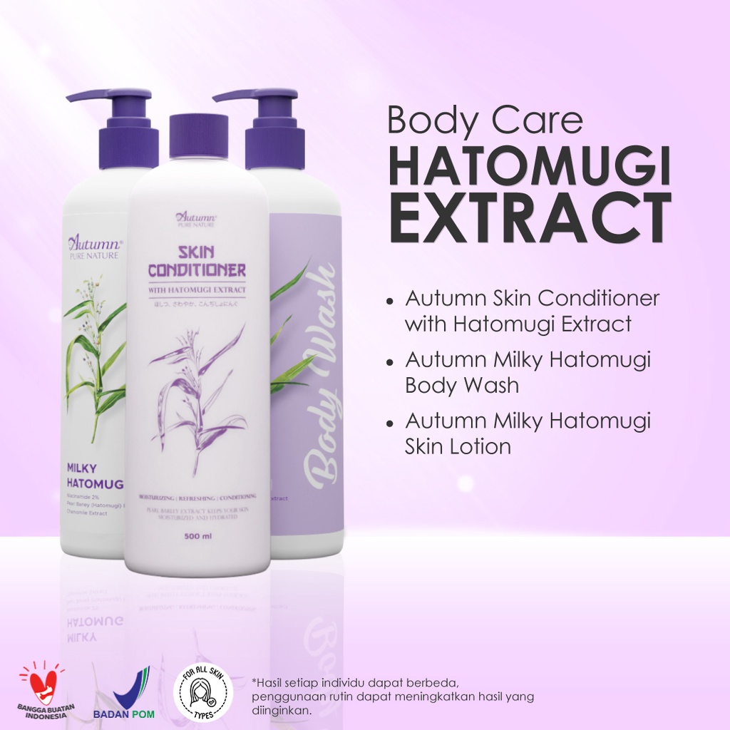Jual Autumn Paket 3 Body Care Hatomugi (Asc 500ml+Mhbw+Mhsl) | Shopee ...