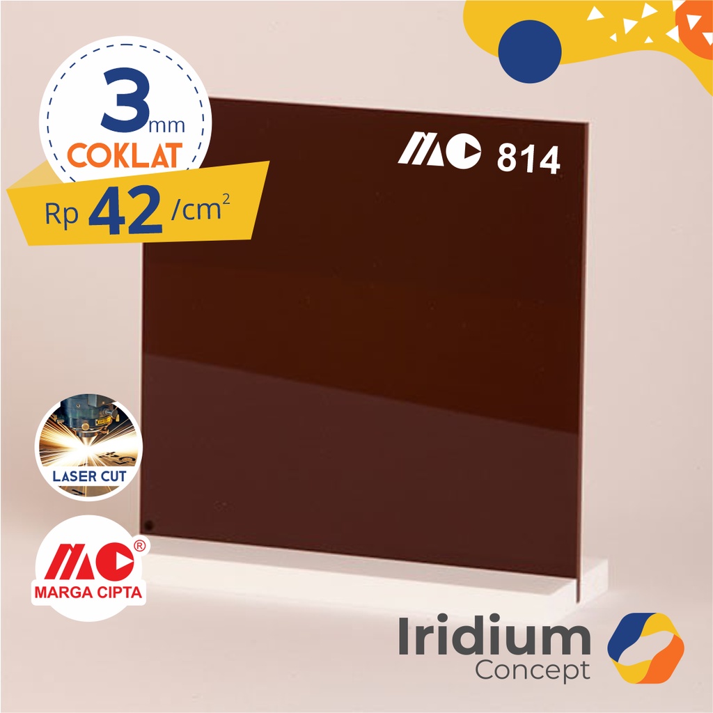 Jual Akrilik/Acrylic Lembar/Sheet coklat 3mm/3 mm Kecil Custom | Shopee ...