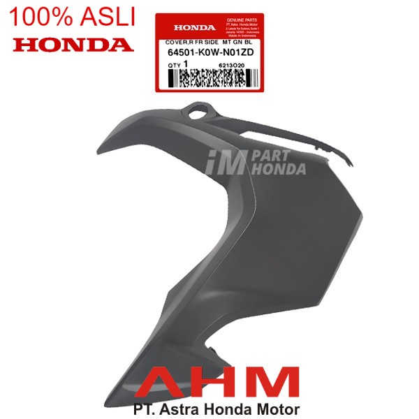 Jual 64501-K0W-N01ZD Cover R FR Side Sayap Kanan ADV 150 Hitam DOF ...