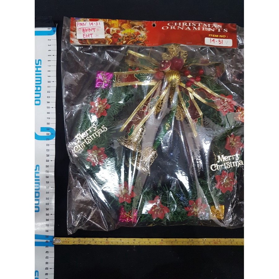 Jual Mainan Natal WREATH NATAL RING NATAL PMN 14-31 RING PVC BEL X ...
