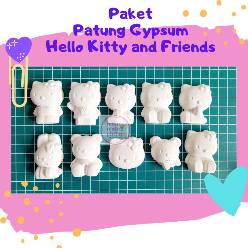 Jual Paket Patung Gypsum Ukuran Kecil/gypsum lukis/edutoys/Patung Hello ...