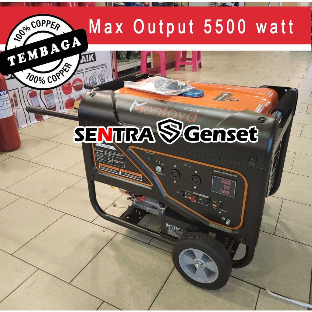 Jual Genset 5000-5500 watt Montoya MG 7500 USA Technology | Shopee ...