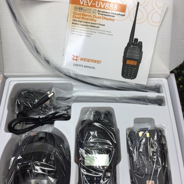 Jual HT WEIERWEI VEC-UV888 Dualband uhf vhf 10watt | Shopee Indonesia