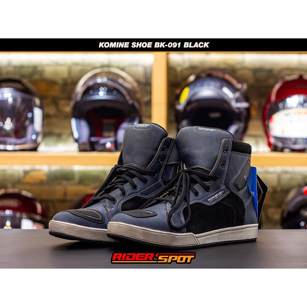 Jual Sepatu Riding Shoes Komine Shoe BK-091 Black Touring Boots Motor ...