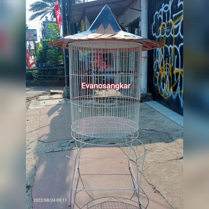 Jual KANDANG/SANGKAR BESI ATAP SIRAP BULAT 60CM | Shopee Indonesia