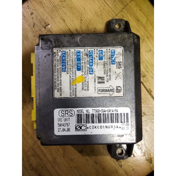 Jual Ecu Modul SRS Airbag Crv Gen 3 Bongkok 77960-SWA-U414-M4 | Shopee ...