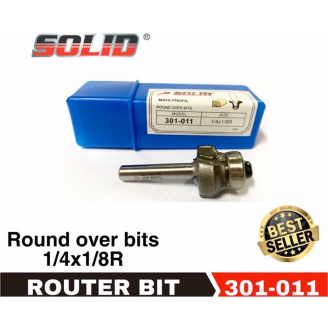 Jual Mata Profil/Router/Trimmer Round Over Bits AS 1/4" & 1/2" Solid ...