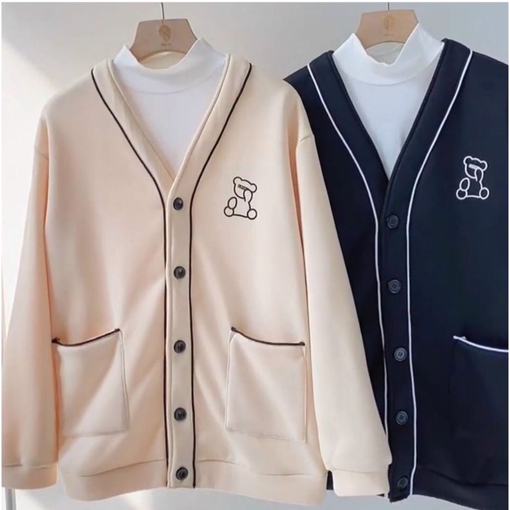 Jual Cardigan Outer LOONEY BEAR CARDIE sweater wanita - pria | cardigan fleece terbaru | Shopee ...