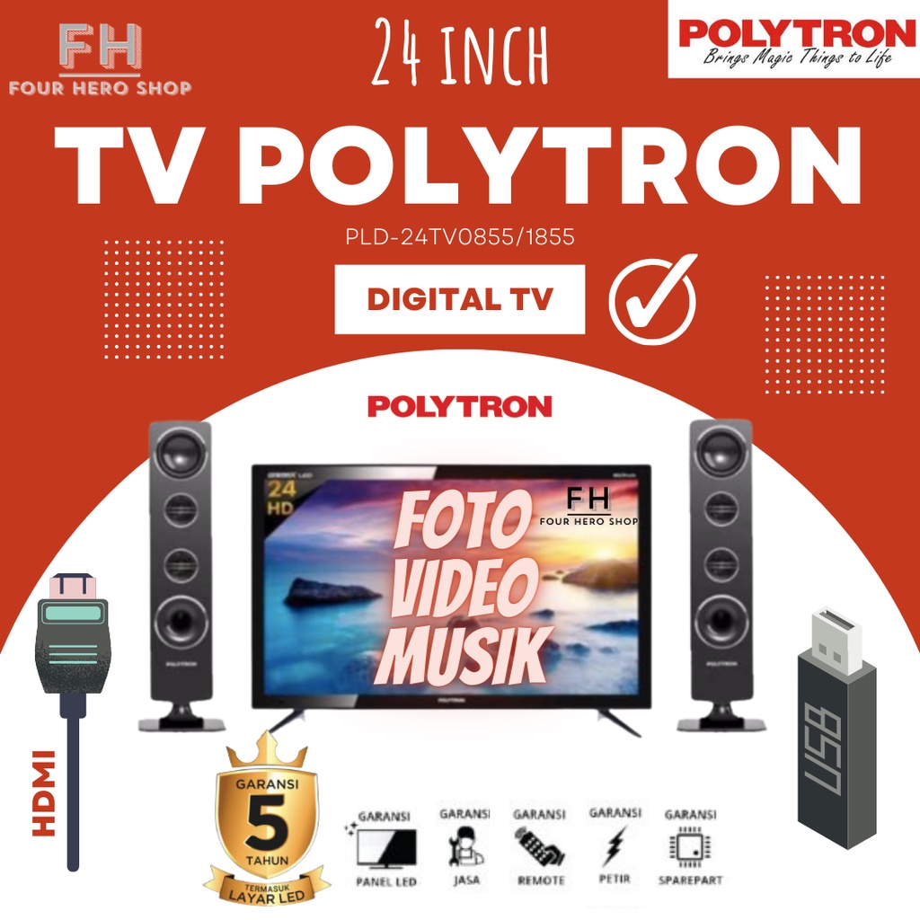 Jual LED TV POLYTRON 24 INCH DIGITAL TV /TV POLYTRON 24 INCH DIGITAL TV ...