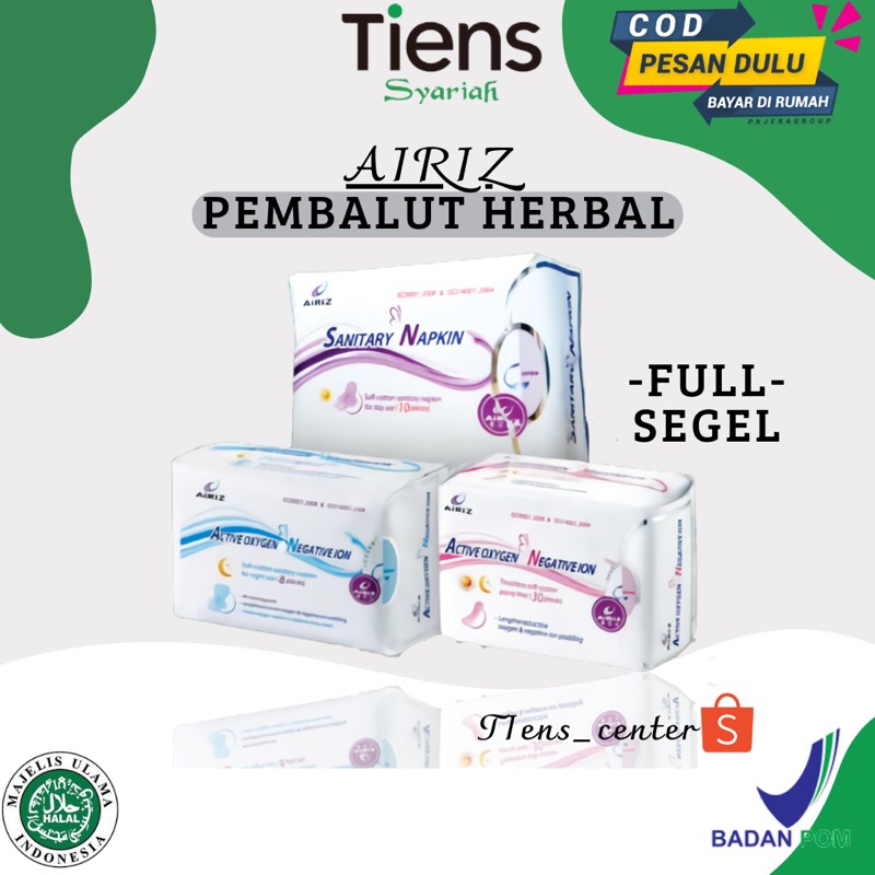 Jual Airiz Tianshi Pembalut Herbal Day Night Panty liner Original tiens ...