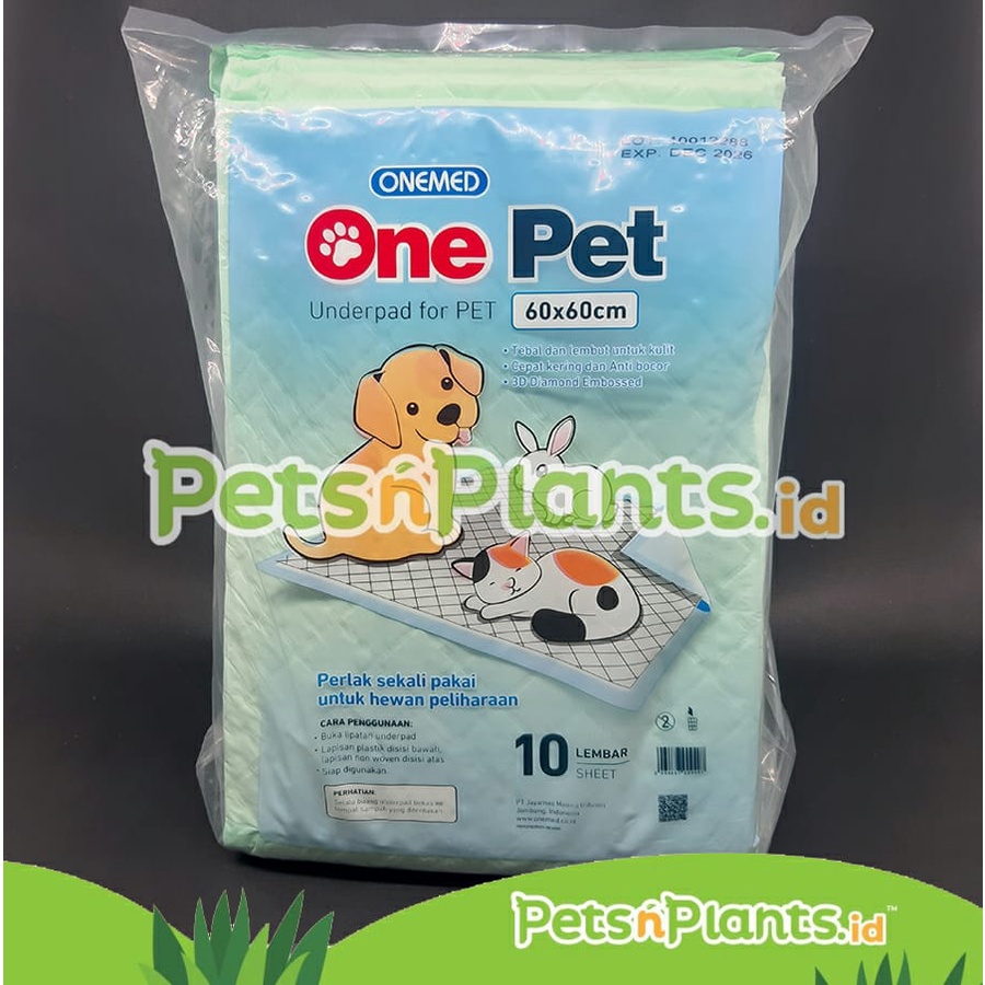 Jual Onepet Underpad ONE PET Alas Kandang Perlak Hewan Anjing Kucing 60x60 cm | Shopee Indonesia