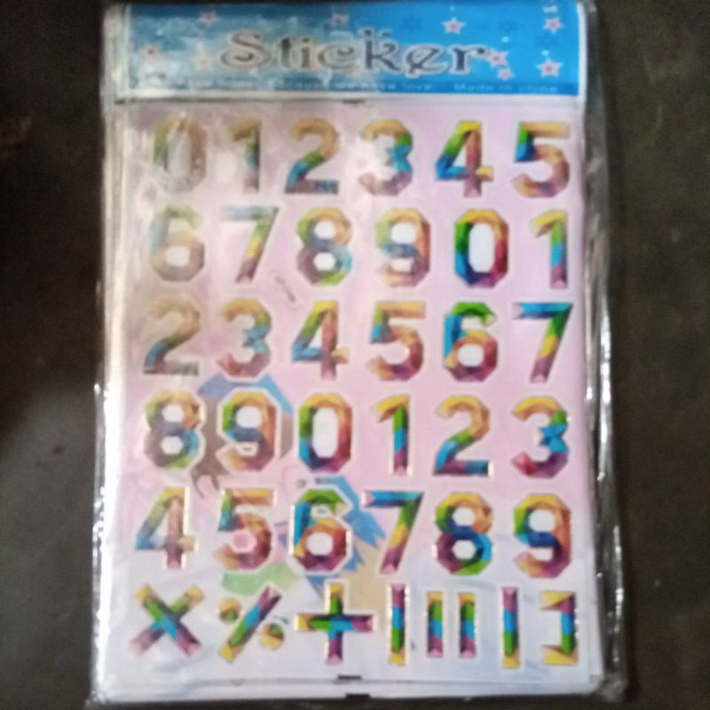 Jual sticker tempel model ANGKA | Shopee Indonesia