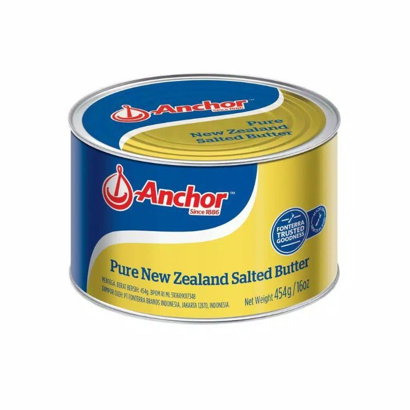 Jual ANCHOR Pure New Zealand Salted Butter 454 gr | Shopee Indonesia