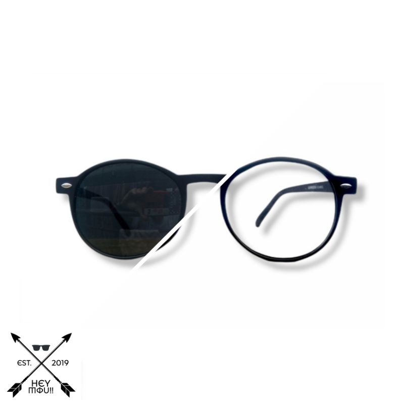 Jual KACAMATA OSLO PANTHOS CLEAR / BLACK GLASSES - BLACK DOFF FRAME ...