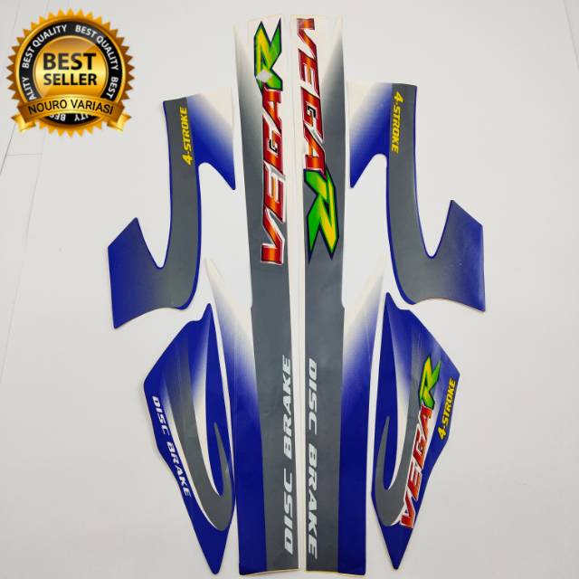 Jual striping yamaha Vega r 2003 biru putih stiker motor list body ...