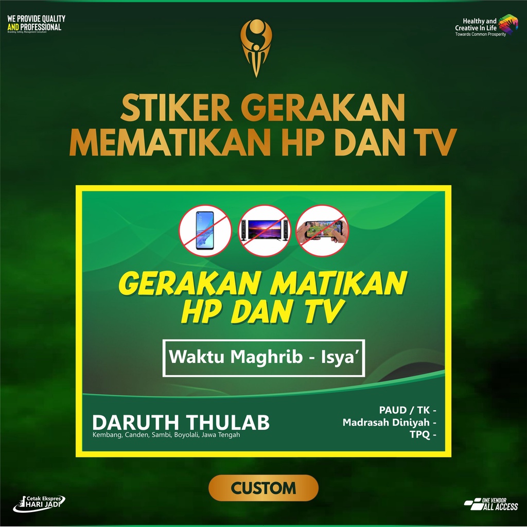 Jual STIKER GERAKAN MATIKAN HP DAN TV - SOLDIMPRO | Shopee Indonesia