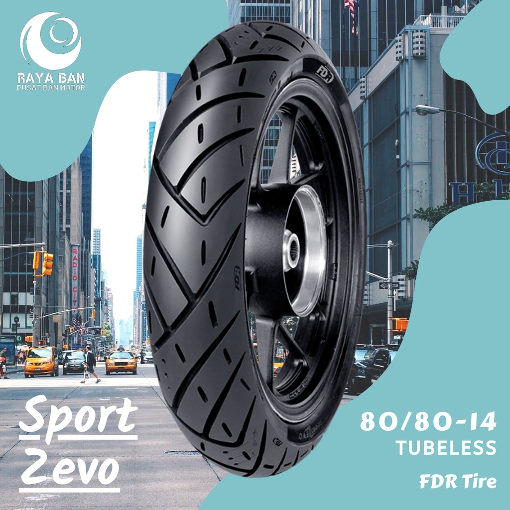 Jual Ban Motor FDR Sport Zevo 80/80-14 TL (BARU) | Shopee Indonesia