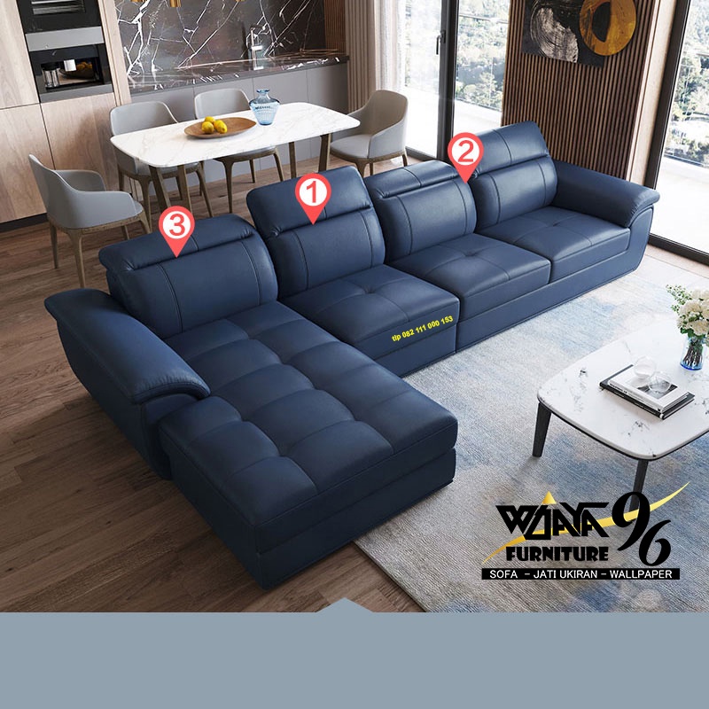 Jual SOFA MEWAH LETTER L / SOFA CILLINI / 3 SEATHER / FREE ONGKIR ...