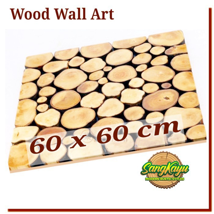 Jual Wood Wall Art 60 x 60 Cm hiasan dinding kayu home dekorasi kayu ...