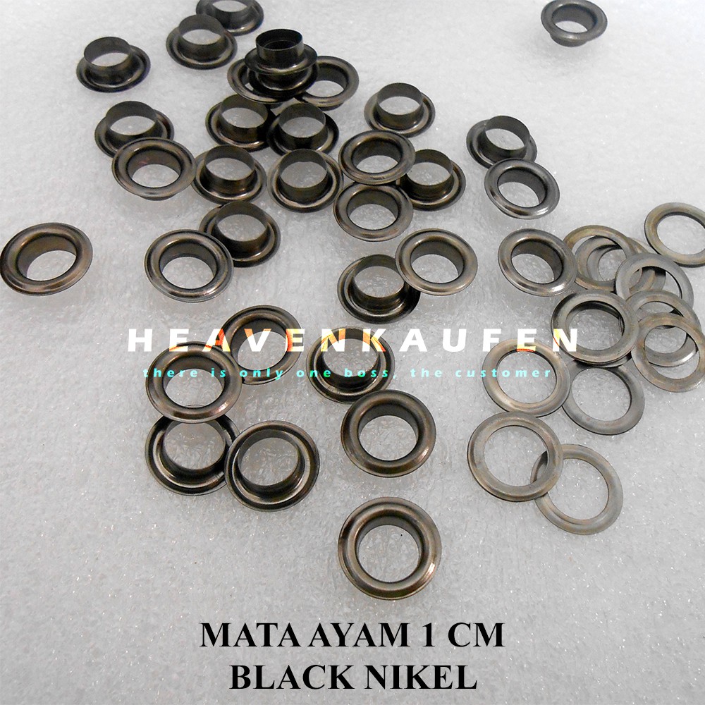Jual Eyelet Mata Ayam Black Nikel 1 cm No 24 | Shopee Indonesia