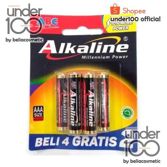 Jual Under100 ABC Alkaline Baterai AA | AAA Beli 4 Gratis 2 Millennium ...